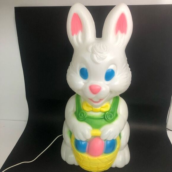 No Brand | Holiday | Vintage Blow Mold White Easterbunny Light Decor ...